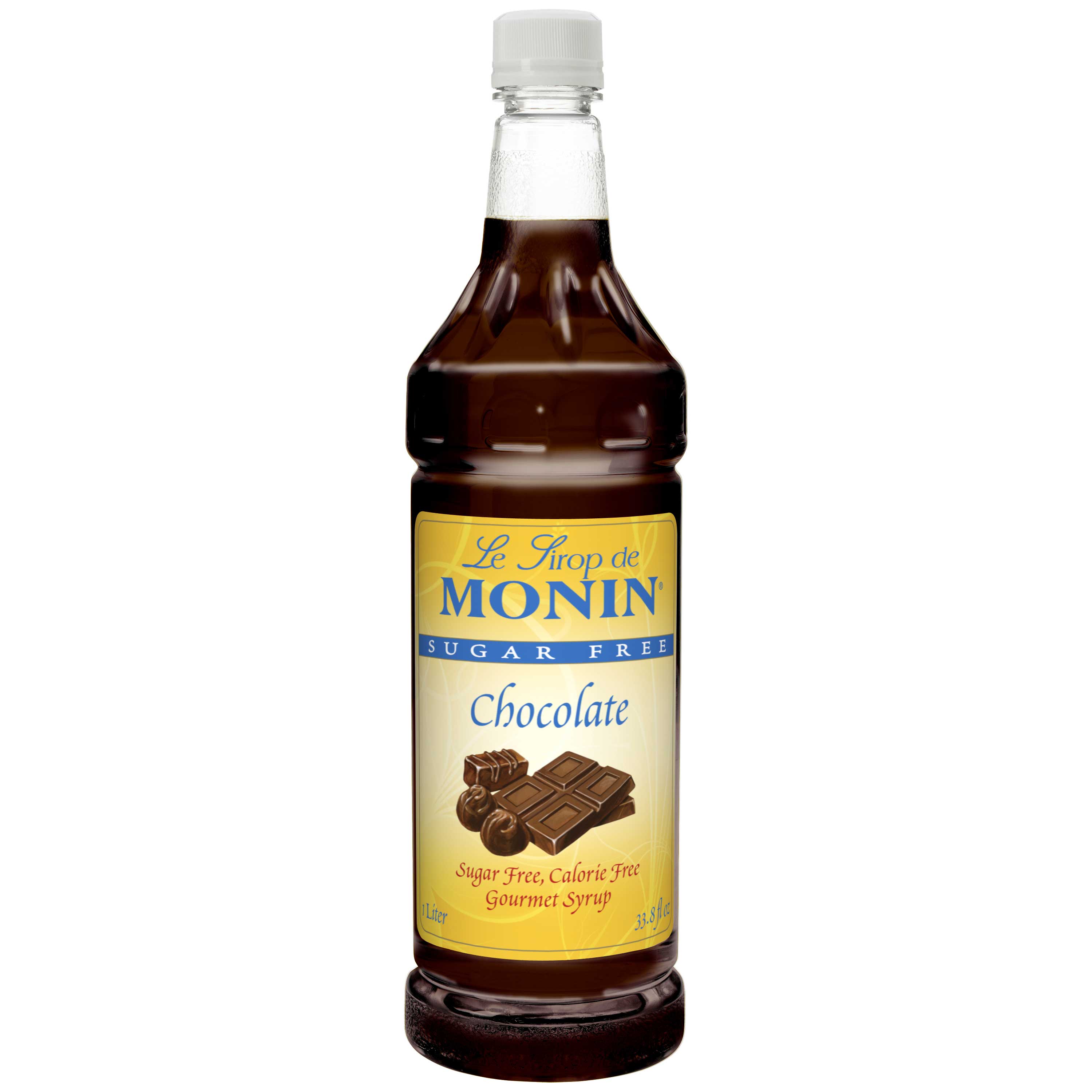 Monin Sugar Free Chocolate Syrup, l Liter -- 4 per case.