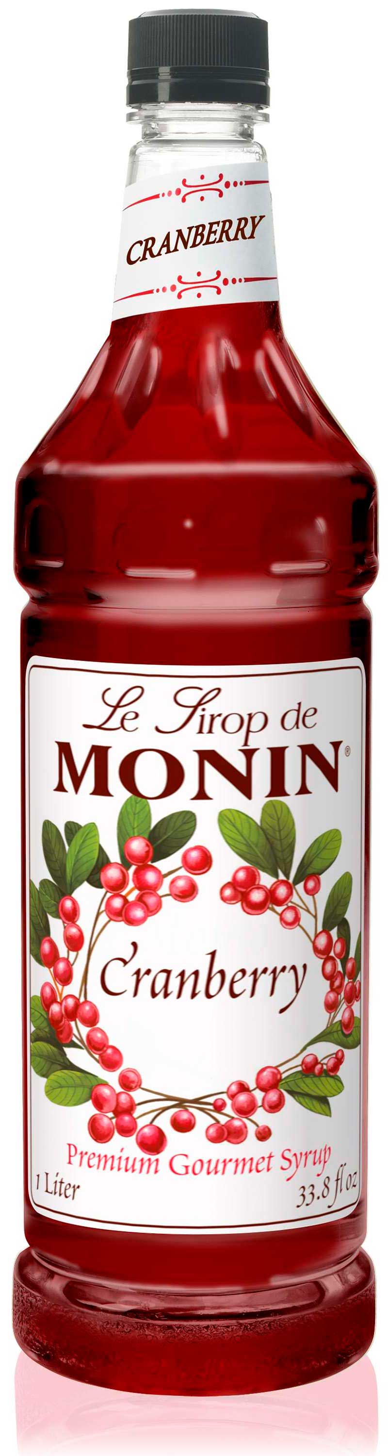 Monin Cranberry Syrup, 1 Liter -- 4 per case