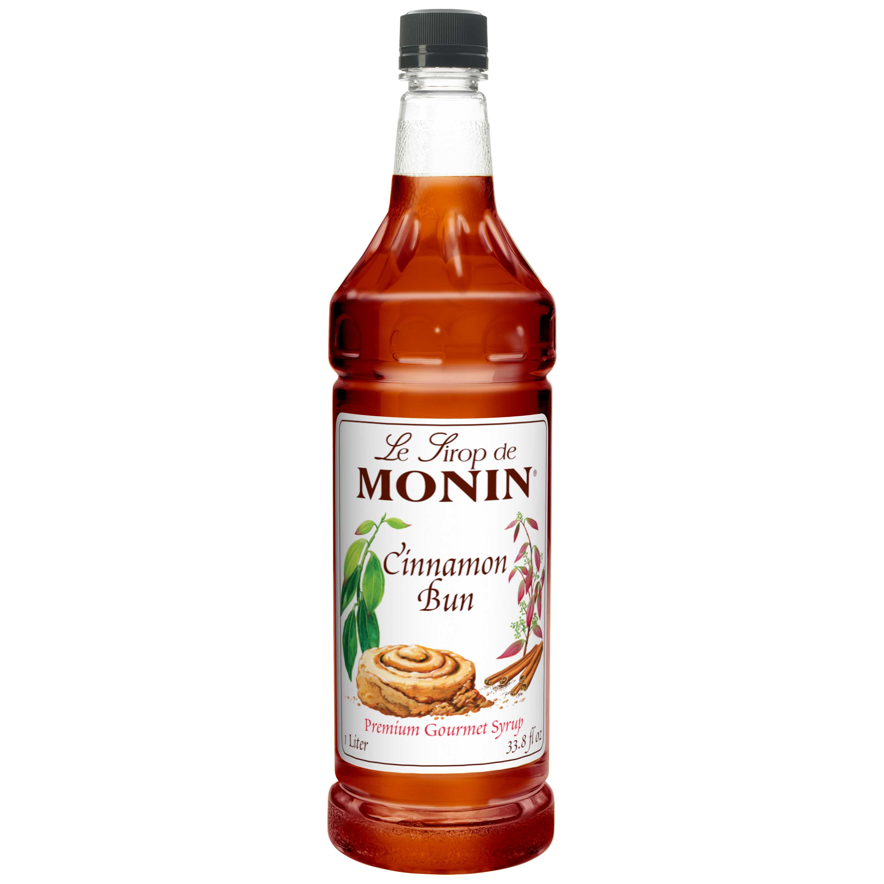 Monin Cinnamon Bun Syrup, 1 Liter -- 4 per case.