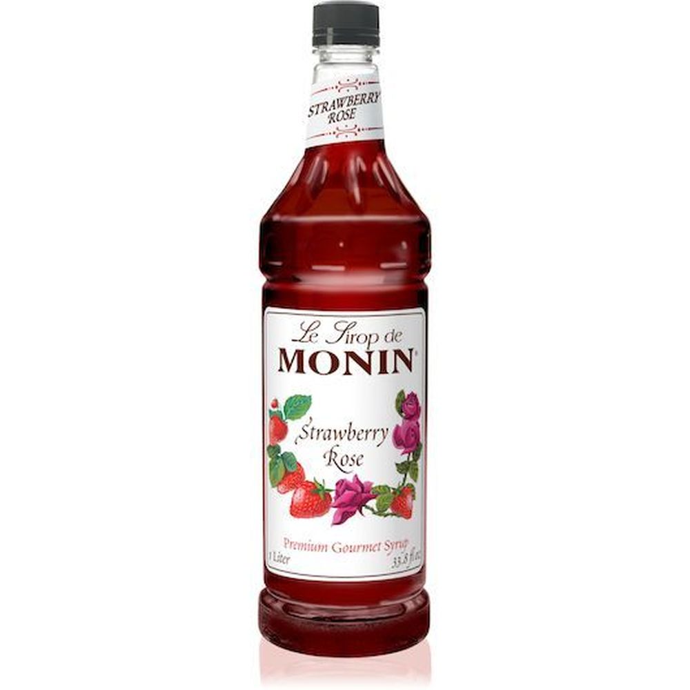 Monin Strawberry Rose Syrup, 1 Liter -- 4 per case