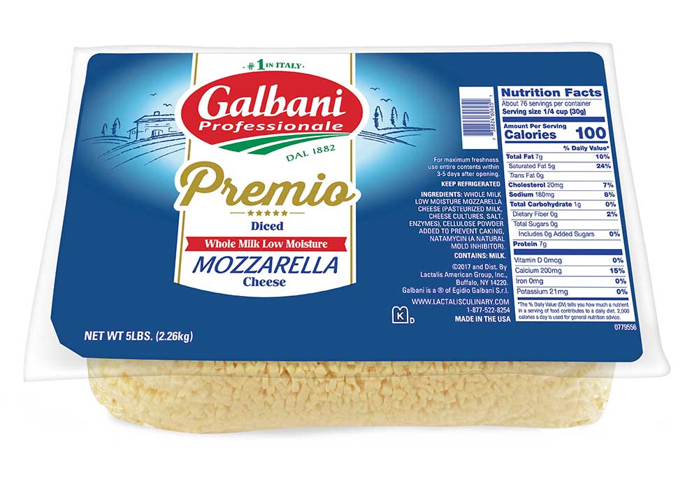 Galbani Premium Shredded Whole Milk Low Moisture Mozzarella, 5 Pound ...