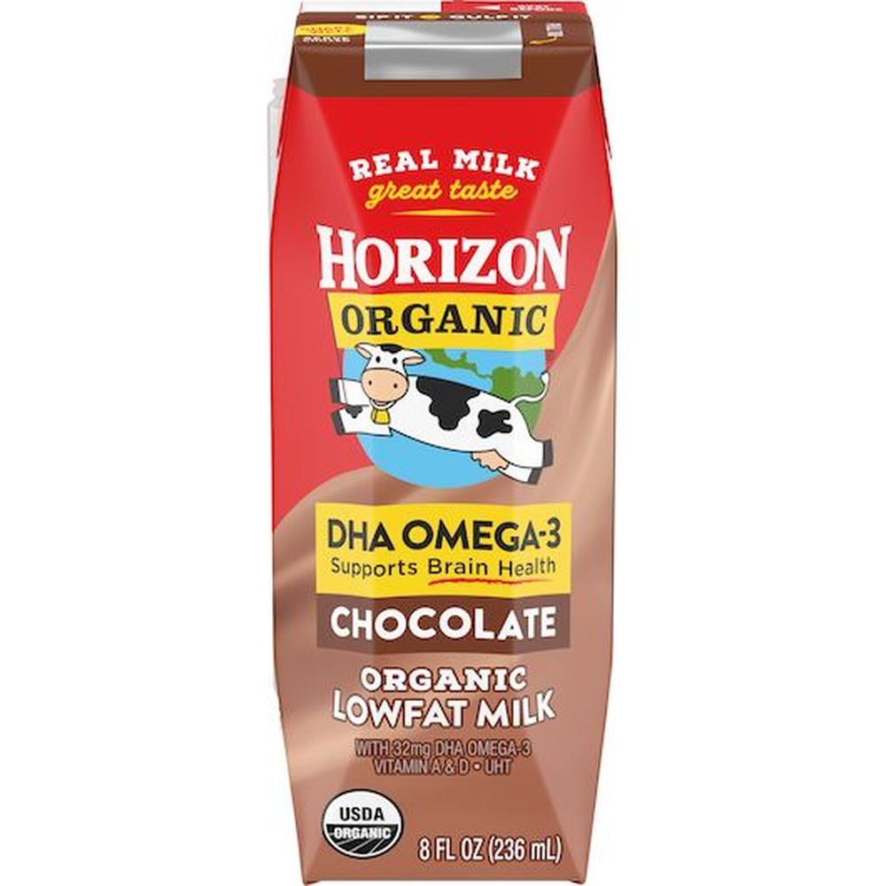 Horizon Organic 1 Percent Low Fat Chocolate Milk with Dha Omega-3, 8 ...