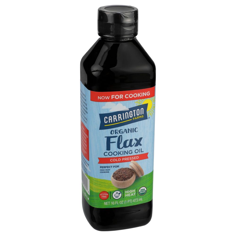 Carrington Farms Organic Cold Pressed Flax Cooking Oil, 16 Fluid Ounce ...