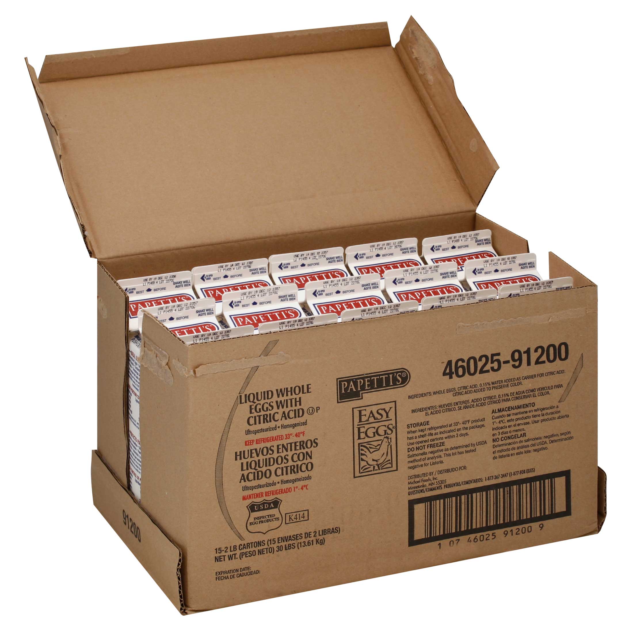 Michael Foods Papettis Easy Eggs Liquid Egg Case | FoodServiceDirect