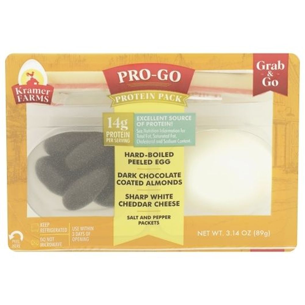 Kramer Farms Pro Go Protein Hard Boiled Peeled Egg with Almonds and ...