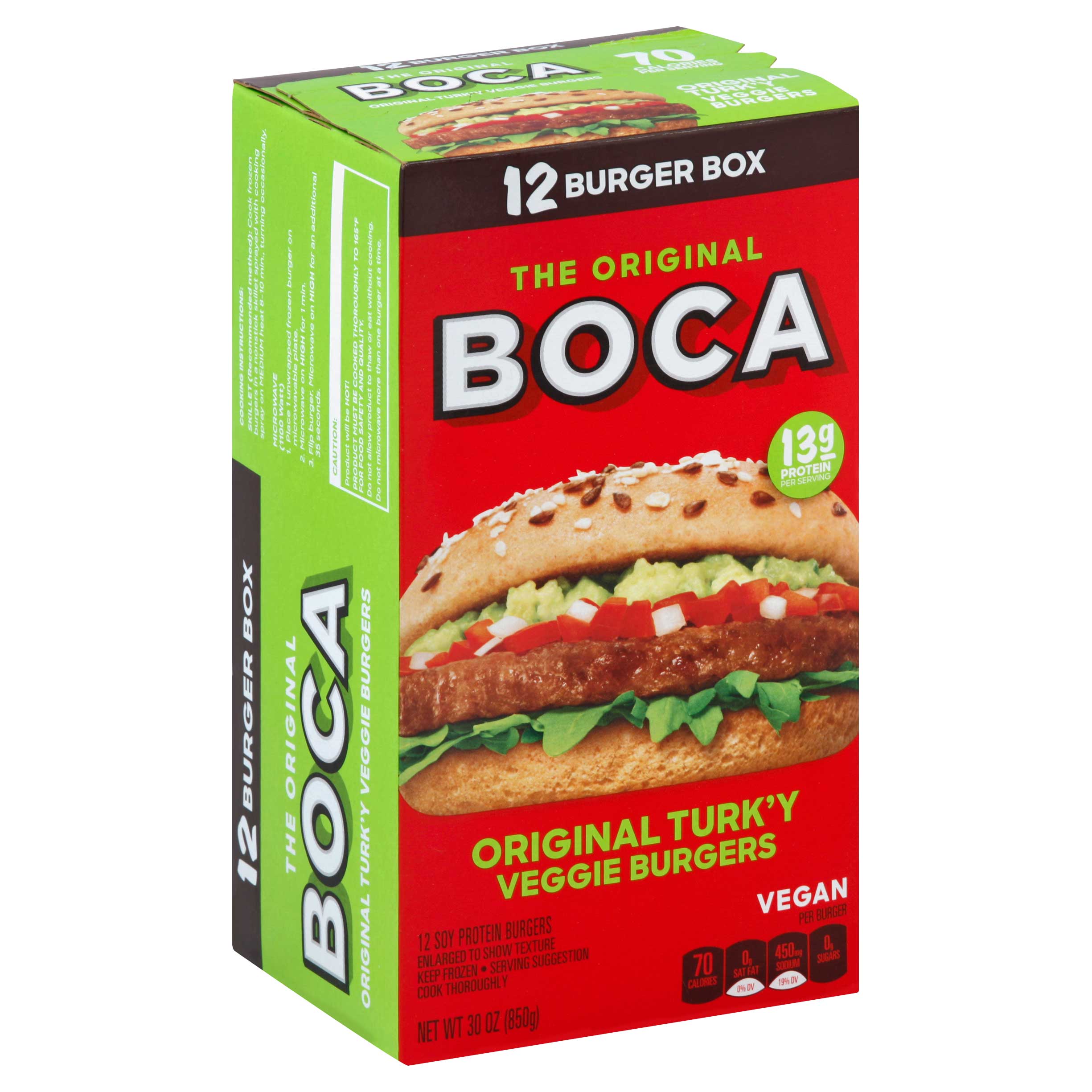 BOCA Original Turky Veggie Burgers Case | FoodServiceDirect