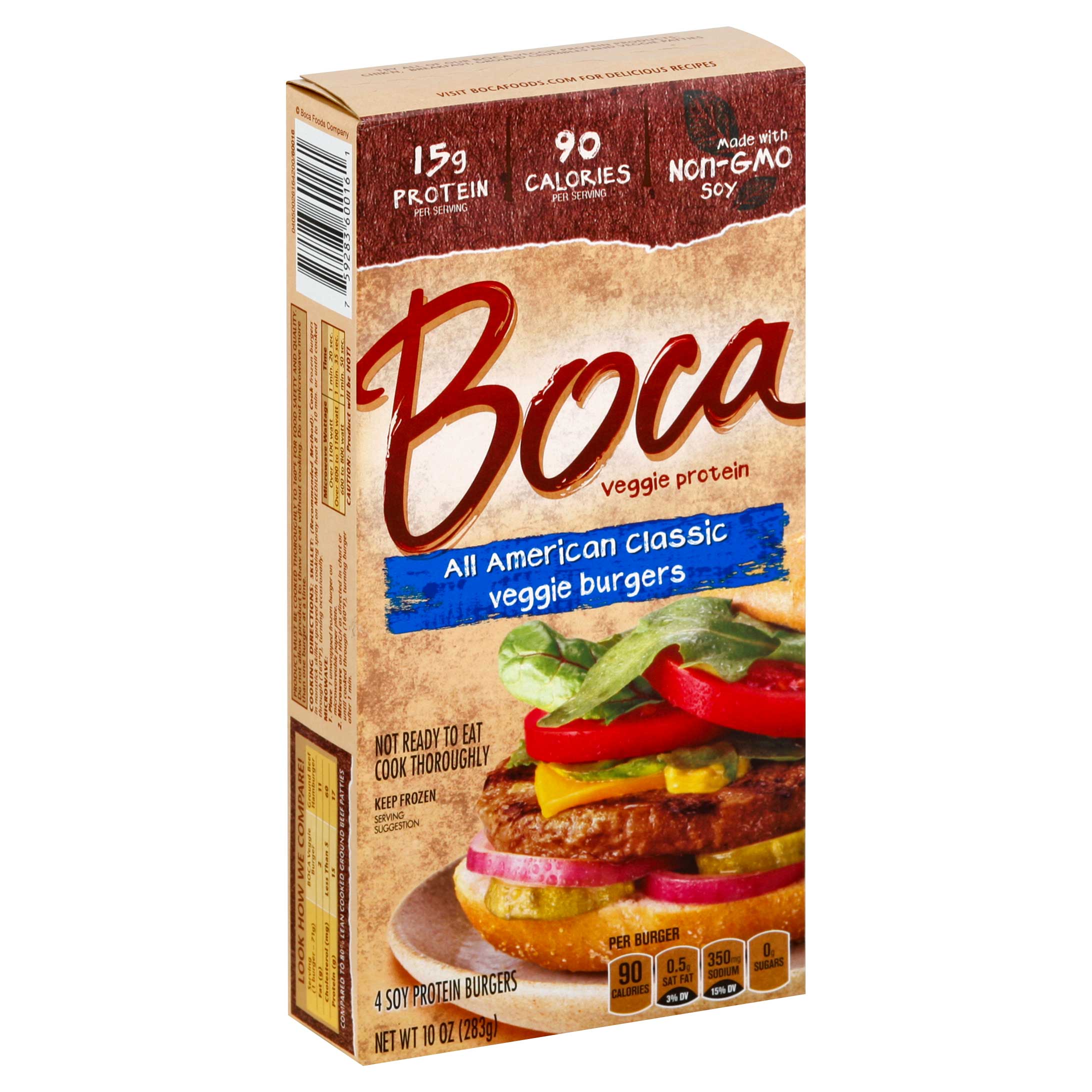 Boca All American Classic Veggie Burger Case | FoodServiceDirect
