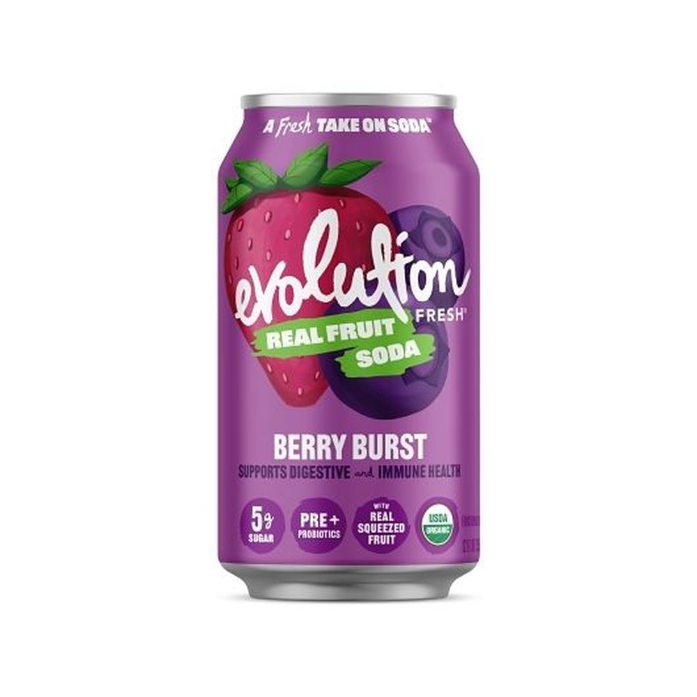 Evolution Fresh Organic Berry Burst Real Fruit Soda, 12 Fluid Ounce ...
