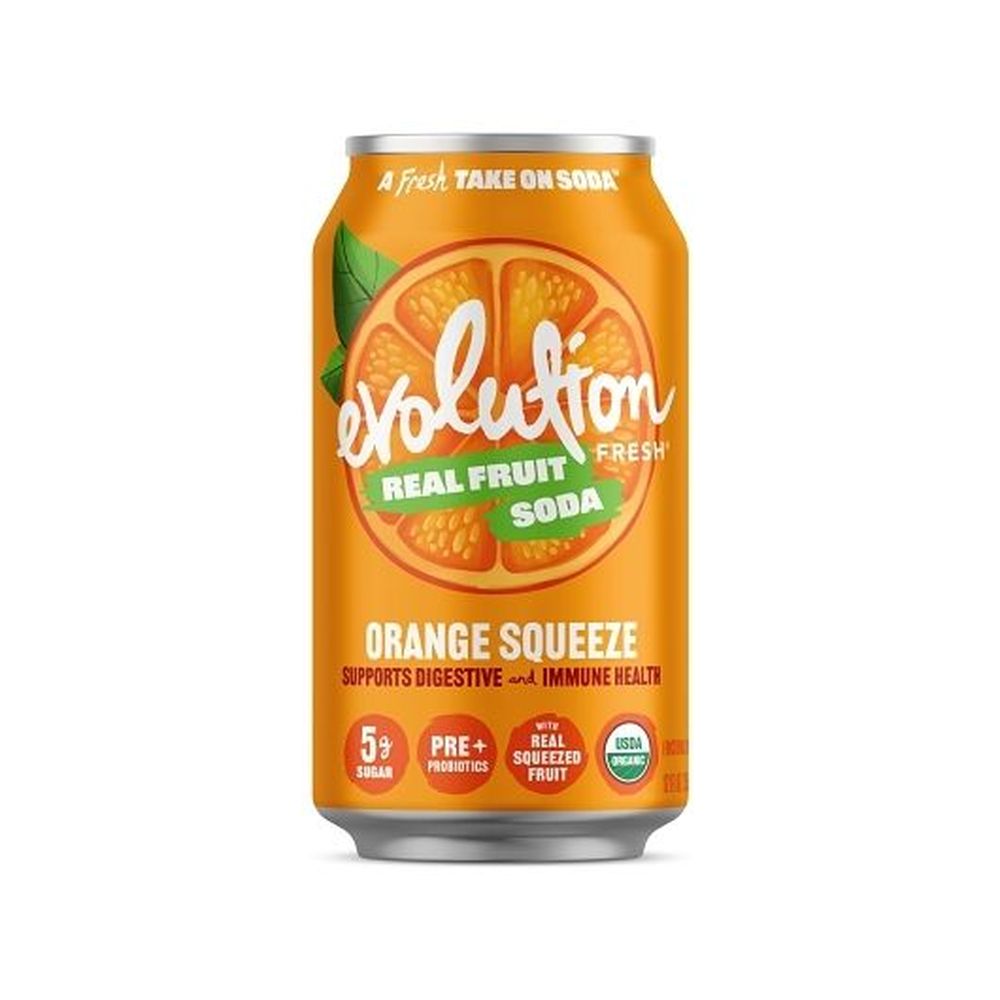 Evolution Fresh Orange Squeeze Real Fruit Soda, 12 Fluid Ounce -- 6 per ...