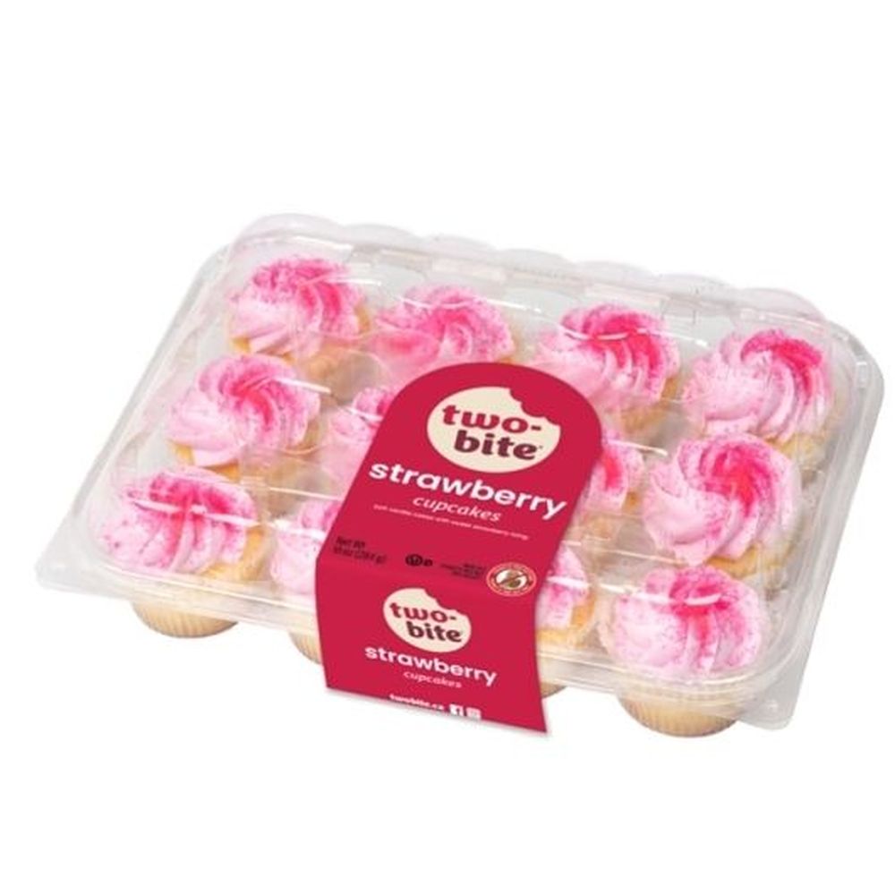 Two-bite Mini Strawberry Cupcake, 10 Ounce -- 12 per case