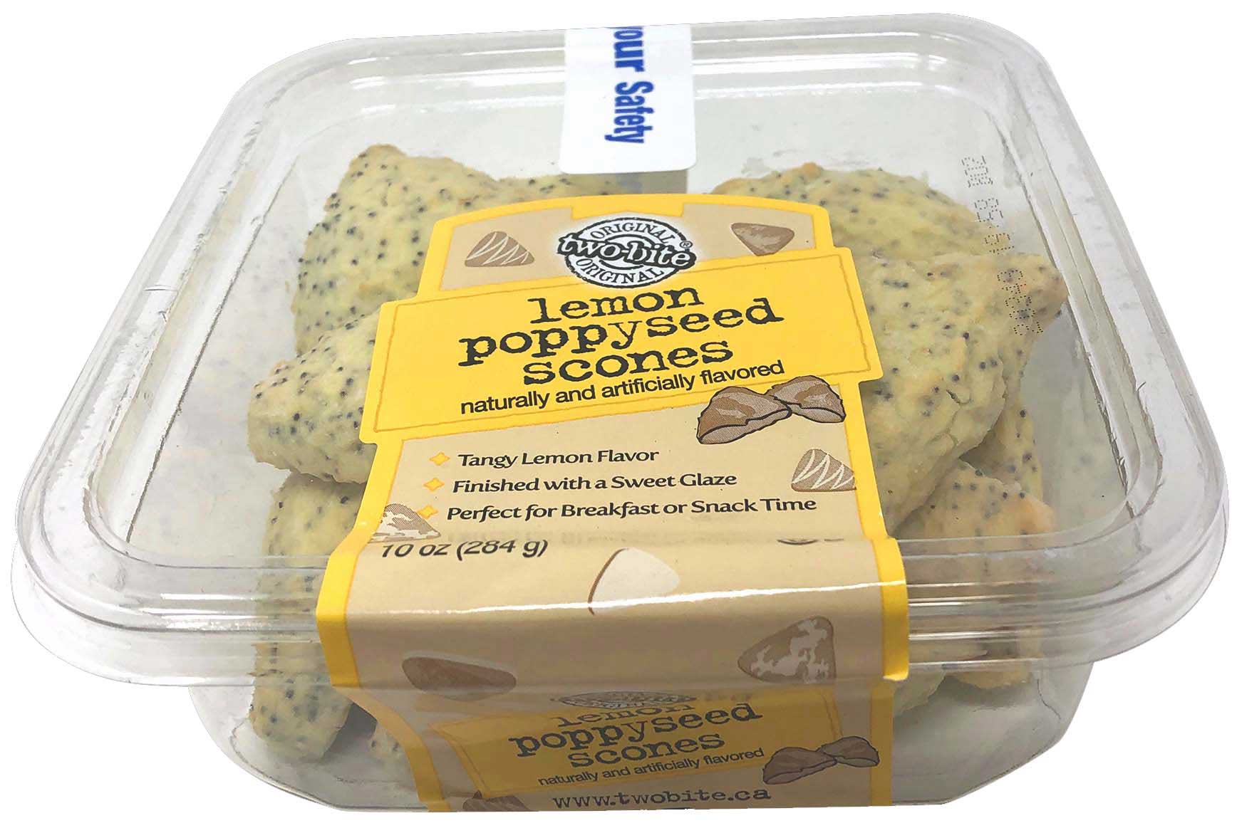 Two Bite Lemon Poppyseed Scones, 10 Ounce -- 24 per case