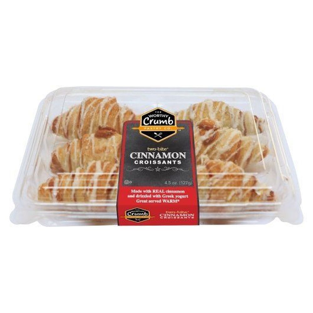 The Worthy Crumb Two Bite Cinnamon Croissants, 4.5 Ounce -- 12 per case