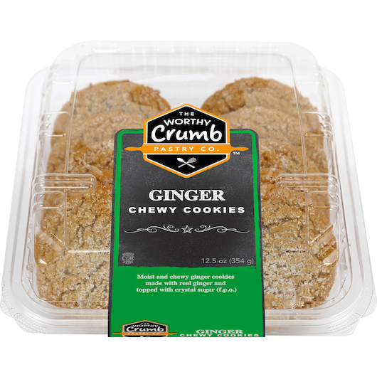 The Worthy Crumb Ginger Chewy Cookie, 11.7 Ounce -- 15 per case
