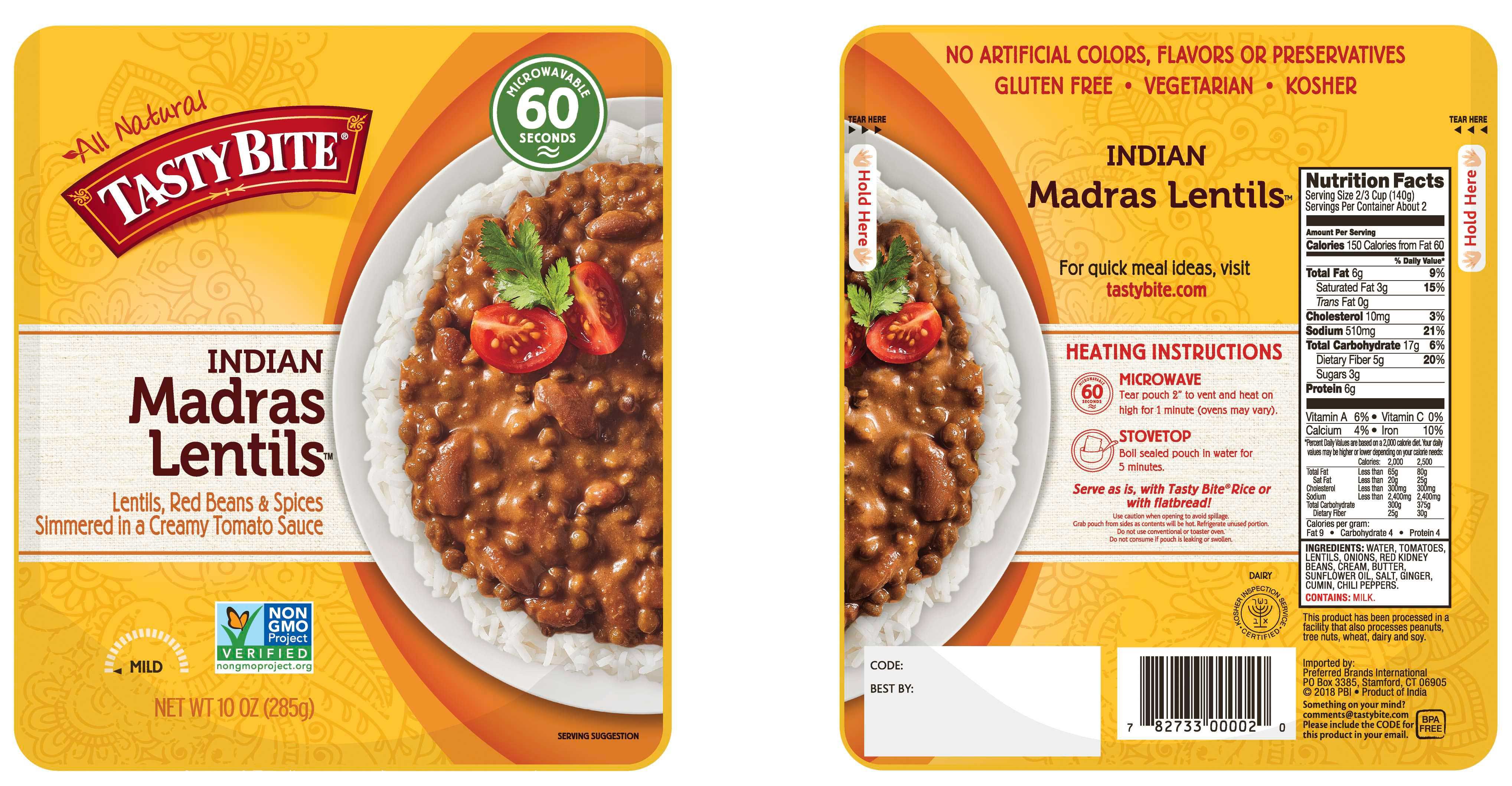 Tasty Bite Organic Madras Lentils, 10 Ounce, Pack Of 6,, 42% OFF