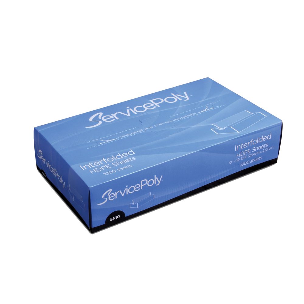 Bagcraft ServicePoly Clear Interfolded Poly Pick Up Sheet, 10 x 10.75 ...