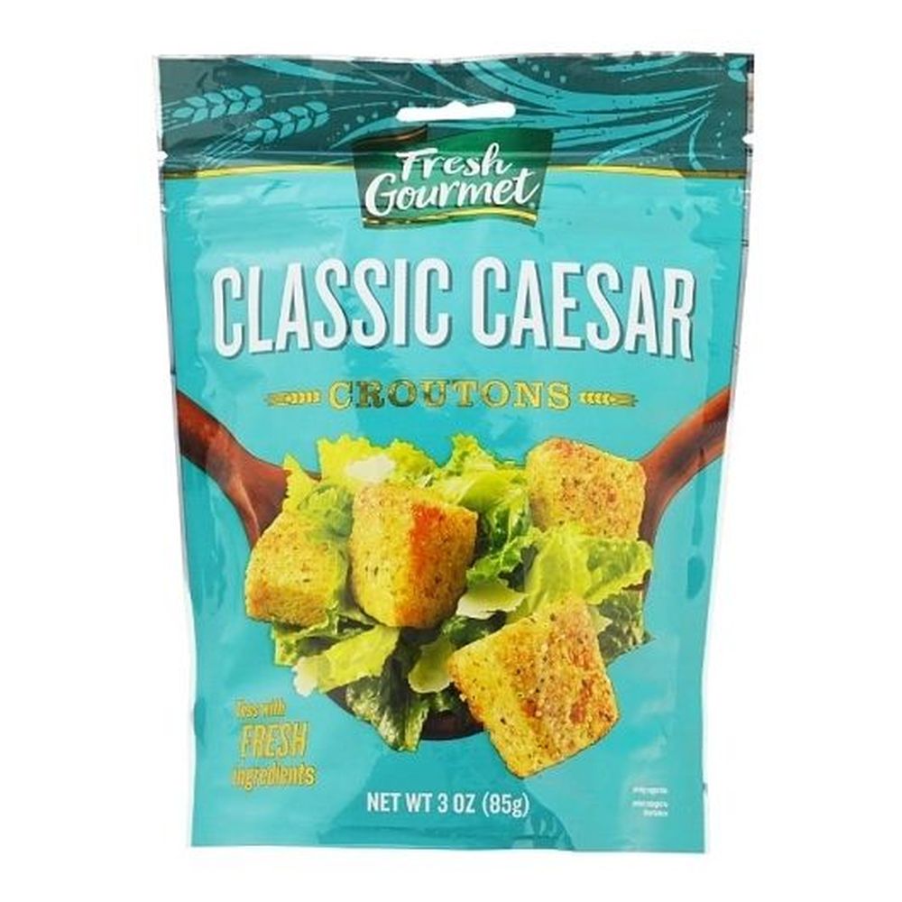 Fresh Gourmet Homestyle Classic Caesar Crouton, 3 Ounce Bag -- 15 per case
