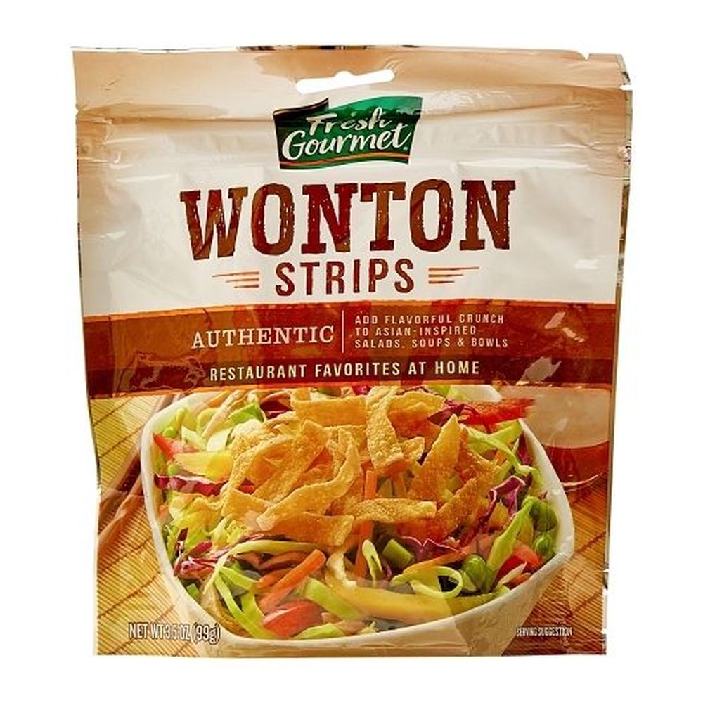 Fresh Gourmet Authentic Wonton Strips Salad Topping, 3.5 Ounce Bag -- 9 ...