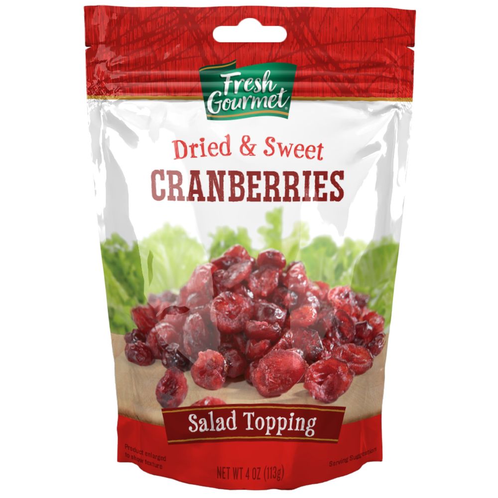 Fresh Gourmet Whole Dried Cranberries, 4 Ounce -- 9 per case ...