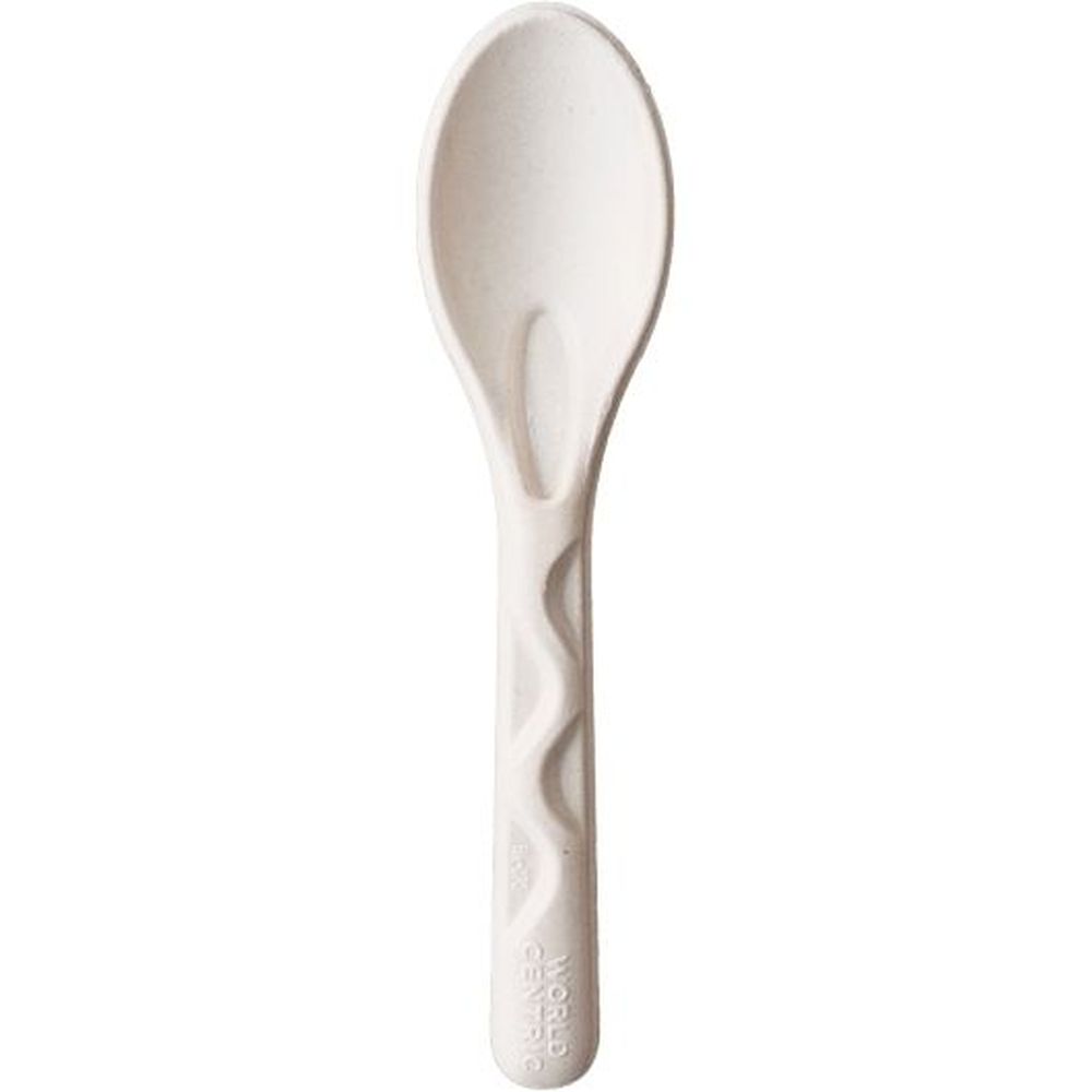 World Centric 6 inch Fiber Spoon, 100 count - 10 per case
