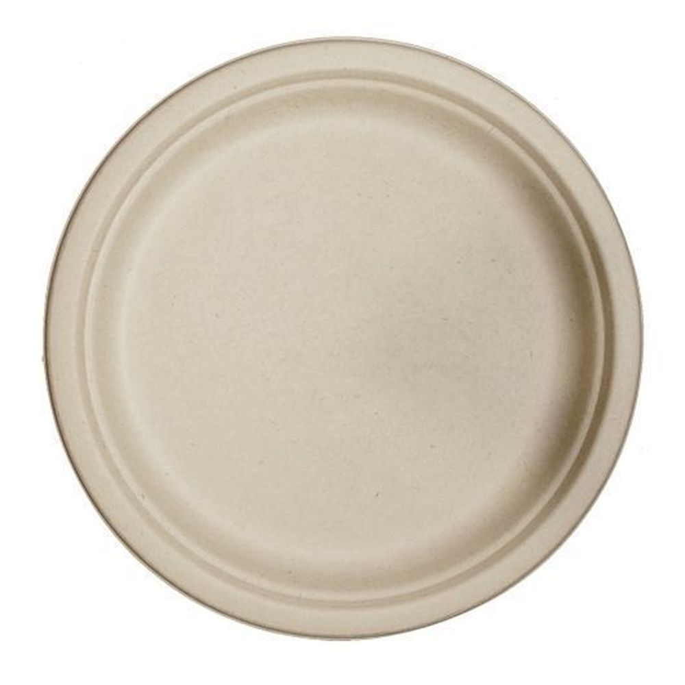 World Centric Unbleached Plant Fiber Compostable 9 inch Plate, 50 count ...