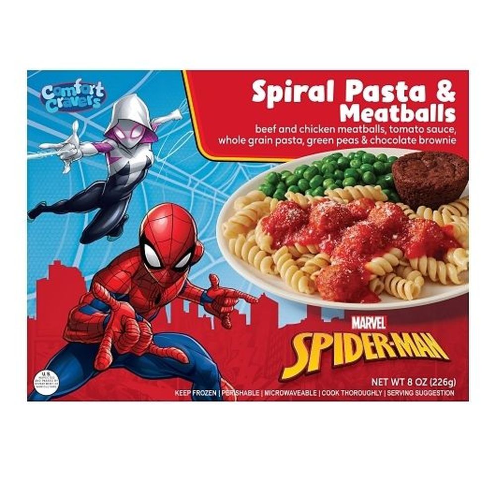 Disney Spiderman Spiral Pasta and Chicken Meatball Meal, 8 Ounce -- 8 ...