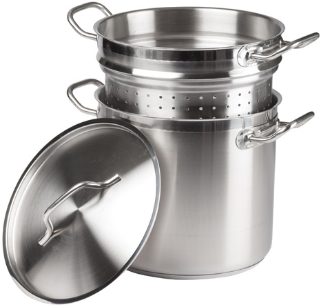 Winco Stainless Steel Steamer/Pasta Cooker, 12 Quart -- 6 per case