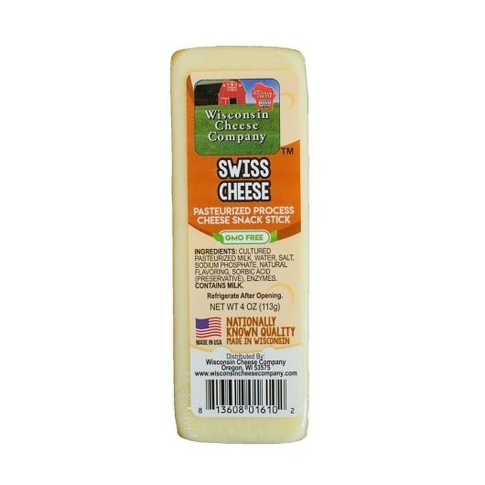 Wisconsin Cheese Company Shelf Stable Swiss Cheese Bar, 4 Ounce -- 36 ...
