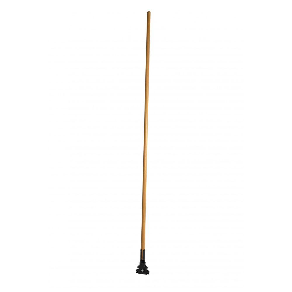 Janico Natural Wooden Mop Handle with Metal Swivel Clip, 60 inch -- 6 ...
