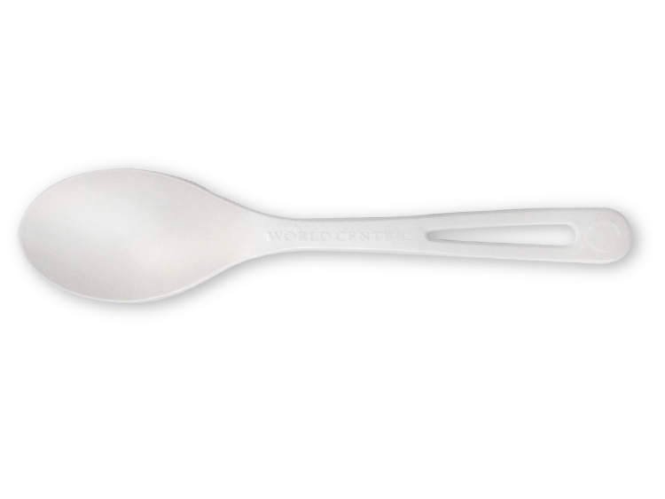 World Centric Compostable Up To 120 Fahrenheit PLA Spoon, 6 inch ...