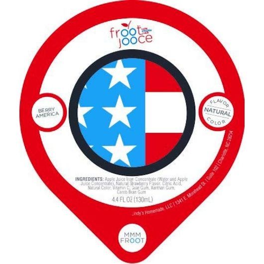 Froot Jooce Berry America Strawberry 100 Percent Fruit Juice, 4.4 Fluid ...