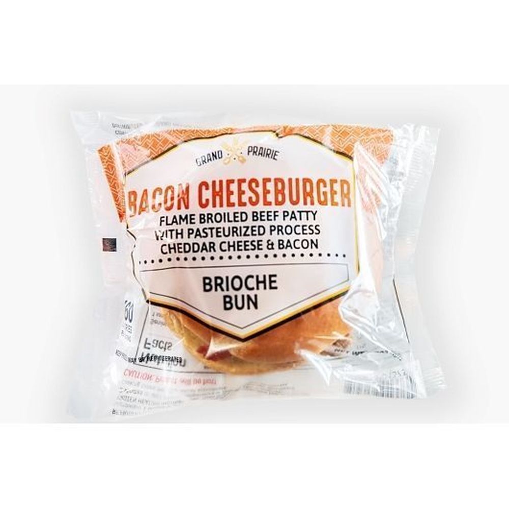 Grand Prairie Bacon Cheeseburger On Brioche Bun -- 16 per case
