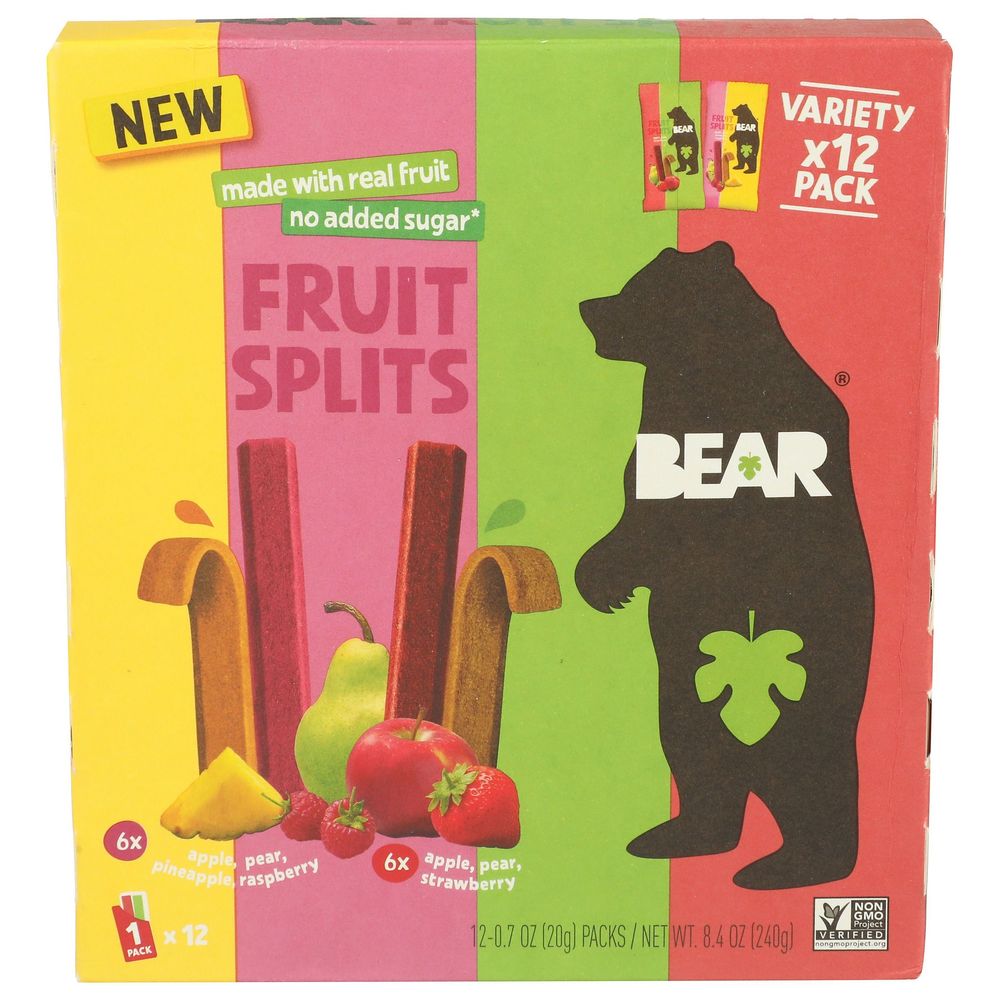 Bear Fruit Splits - Variety Pack, 8.4 Ounce -- 8 per case