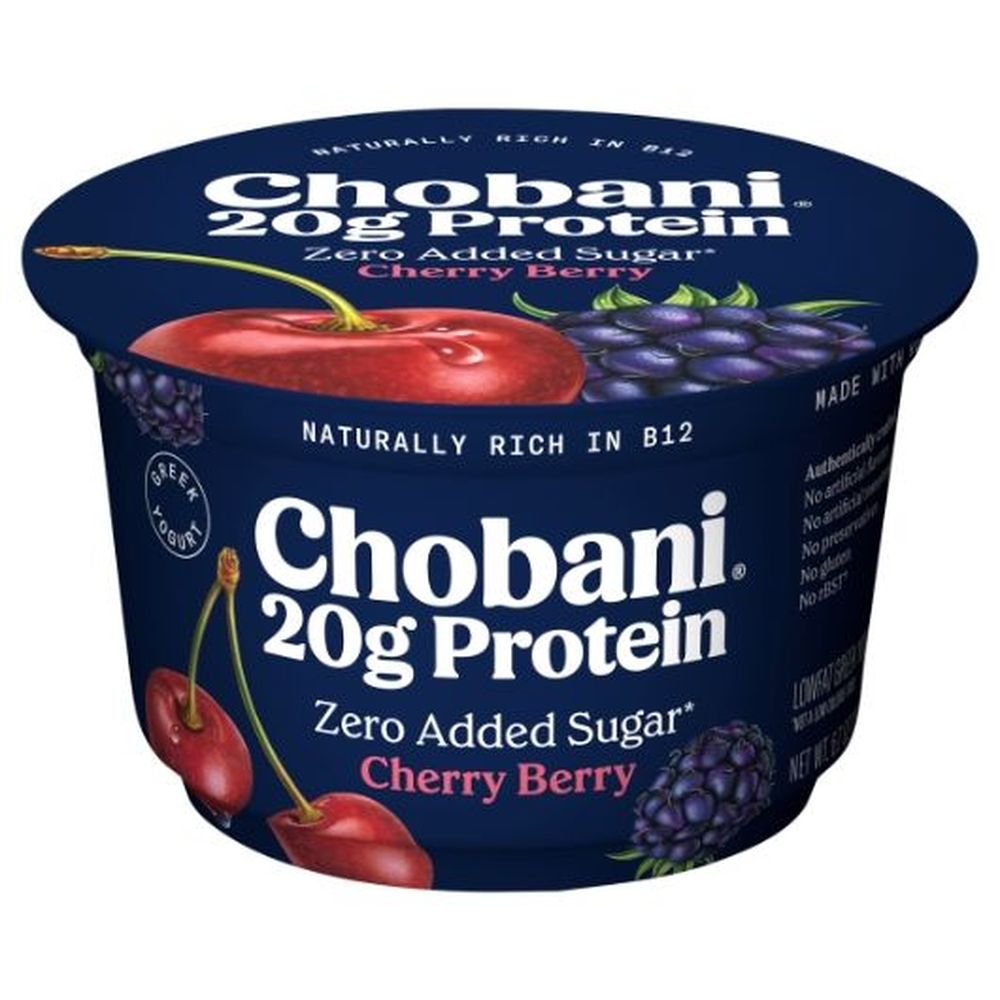 Chobani Protein Cherry Berry Lowfat Greek Yogurt , 6.7 Ounce - 12 per case