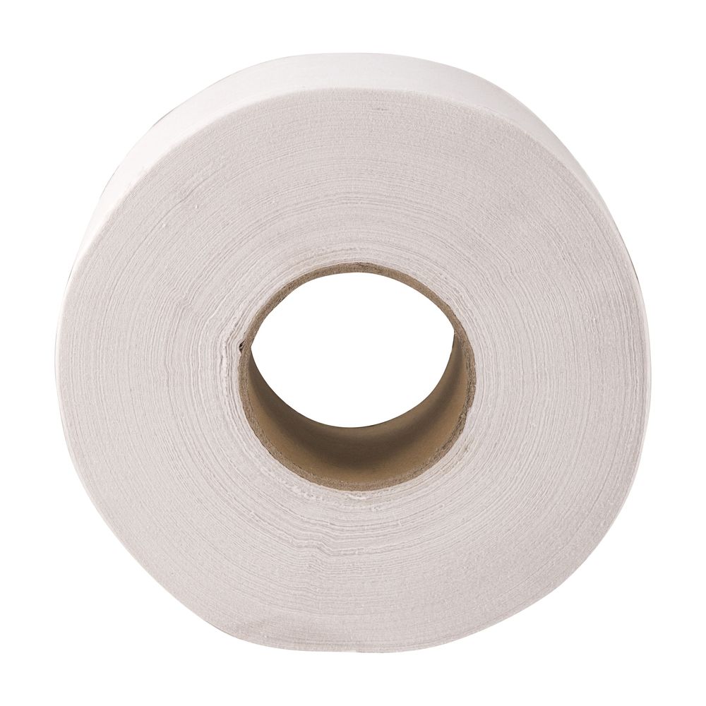 Nova 9 inch White 2 Ply Jumbo Tissue Roll, 3.7 inch x 750 Feet -- 12 ...
