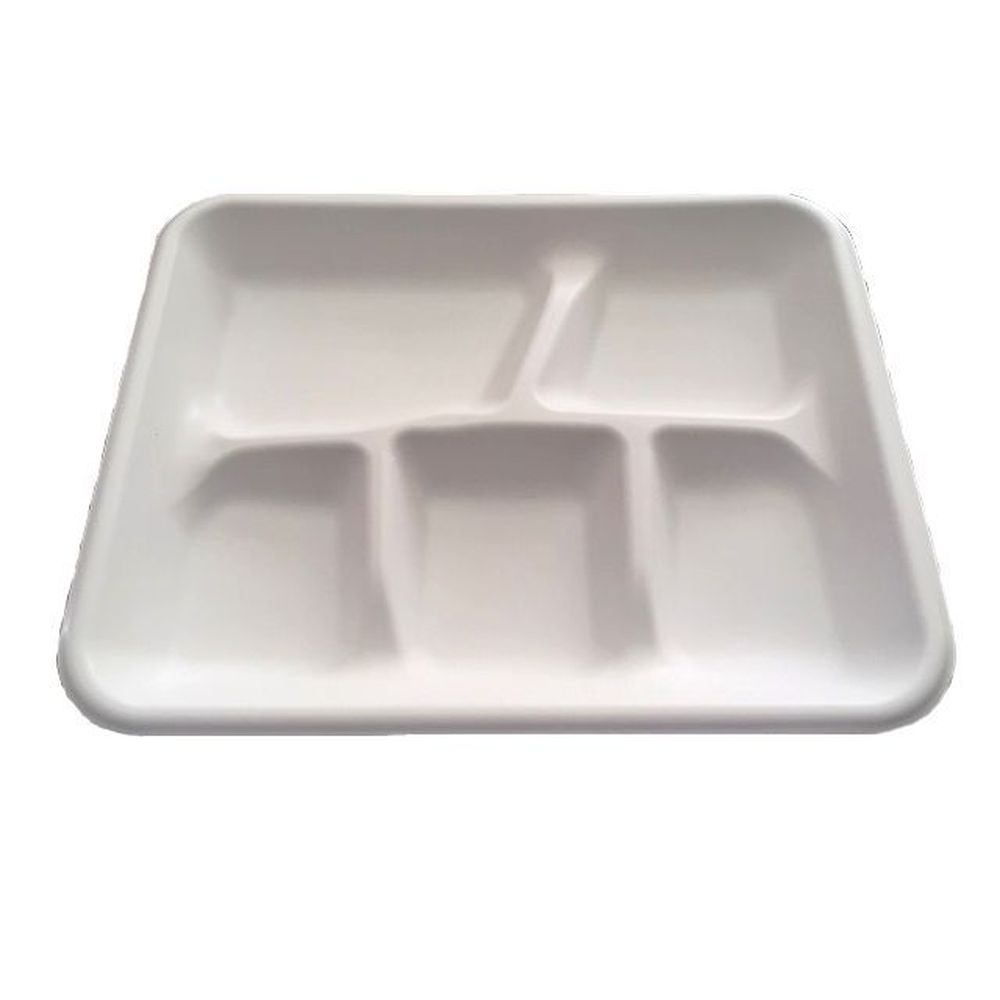 Empress Earth Mineral Filled Polypropylene White 5 Compartment School ...