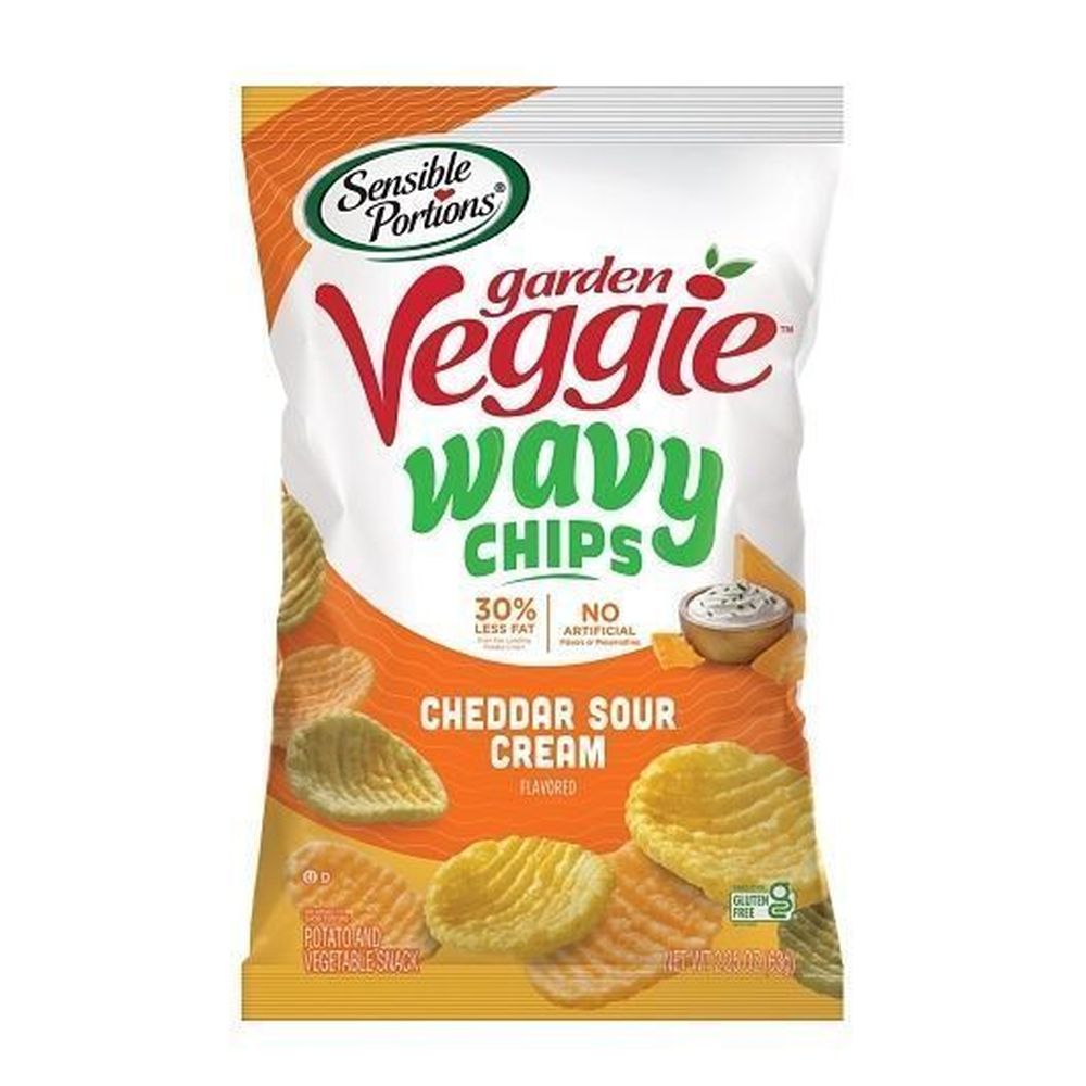Hain Sensible Portions Cheddar Sour Cream Wavy Chips, 2.25 Ounce -- 6 ...
