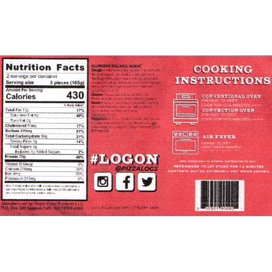 how to cook pizza logs