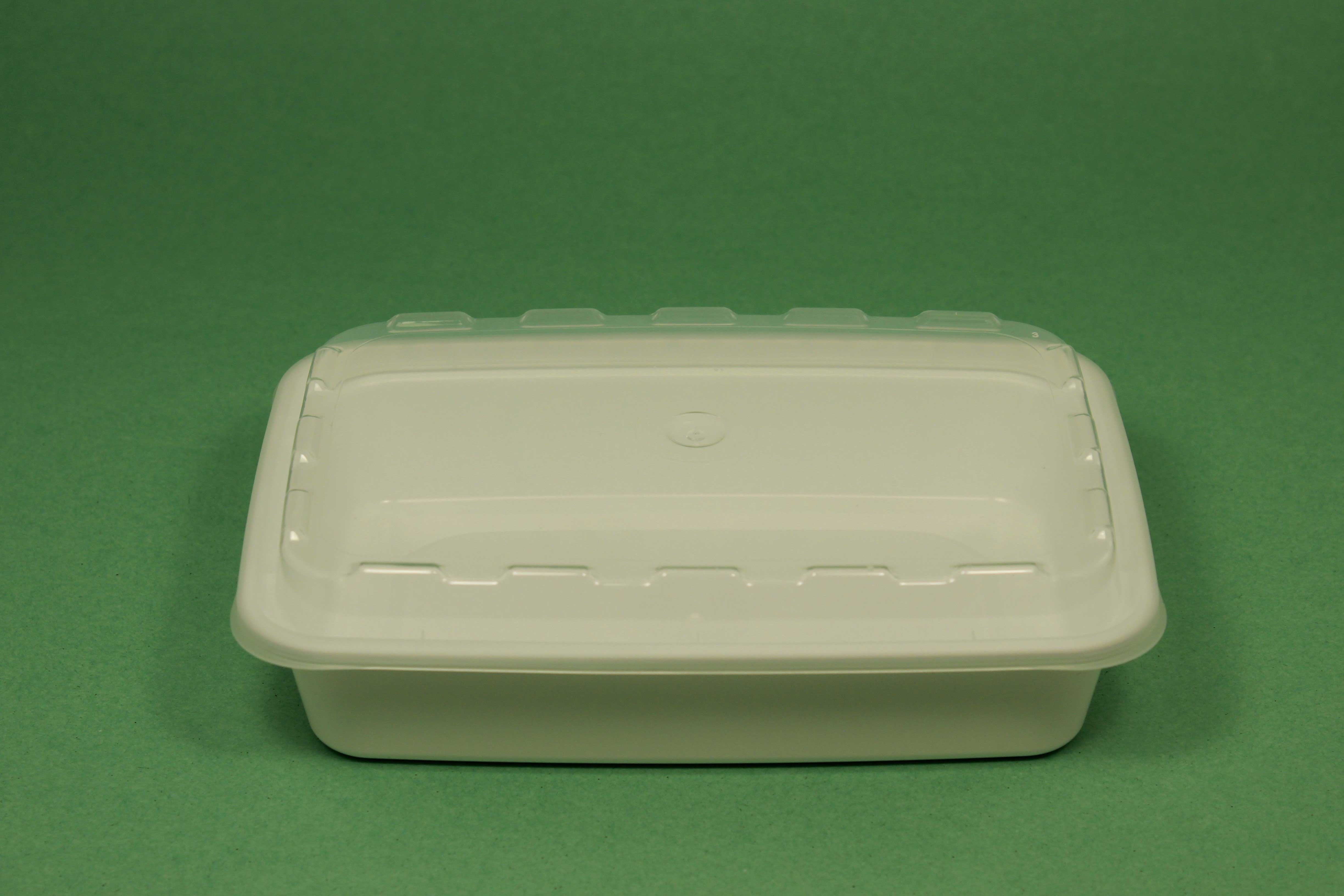 Cubeware Rectangular White Reusable Plastic Microwavable Food Container ...
