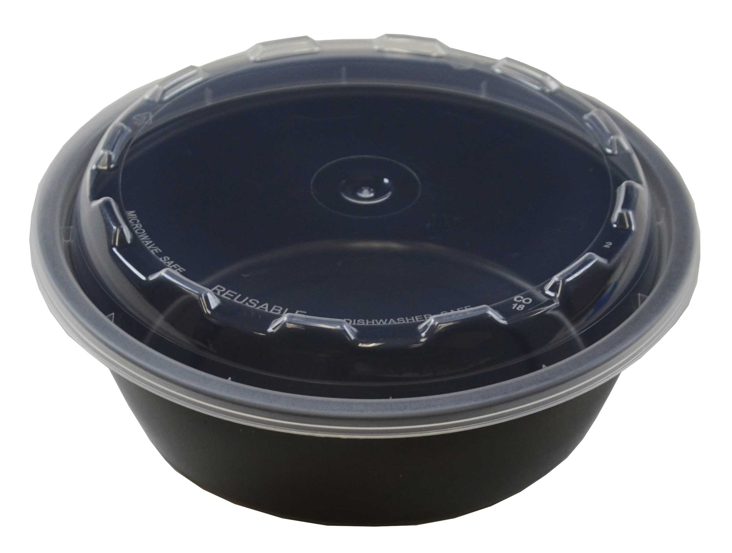 Cubeware Round Crown Plastic Reusable Microwavable Container With Clear ...