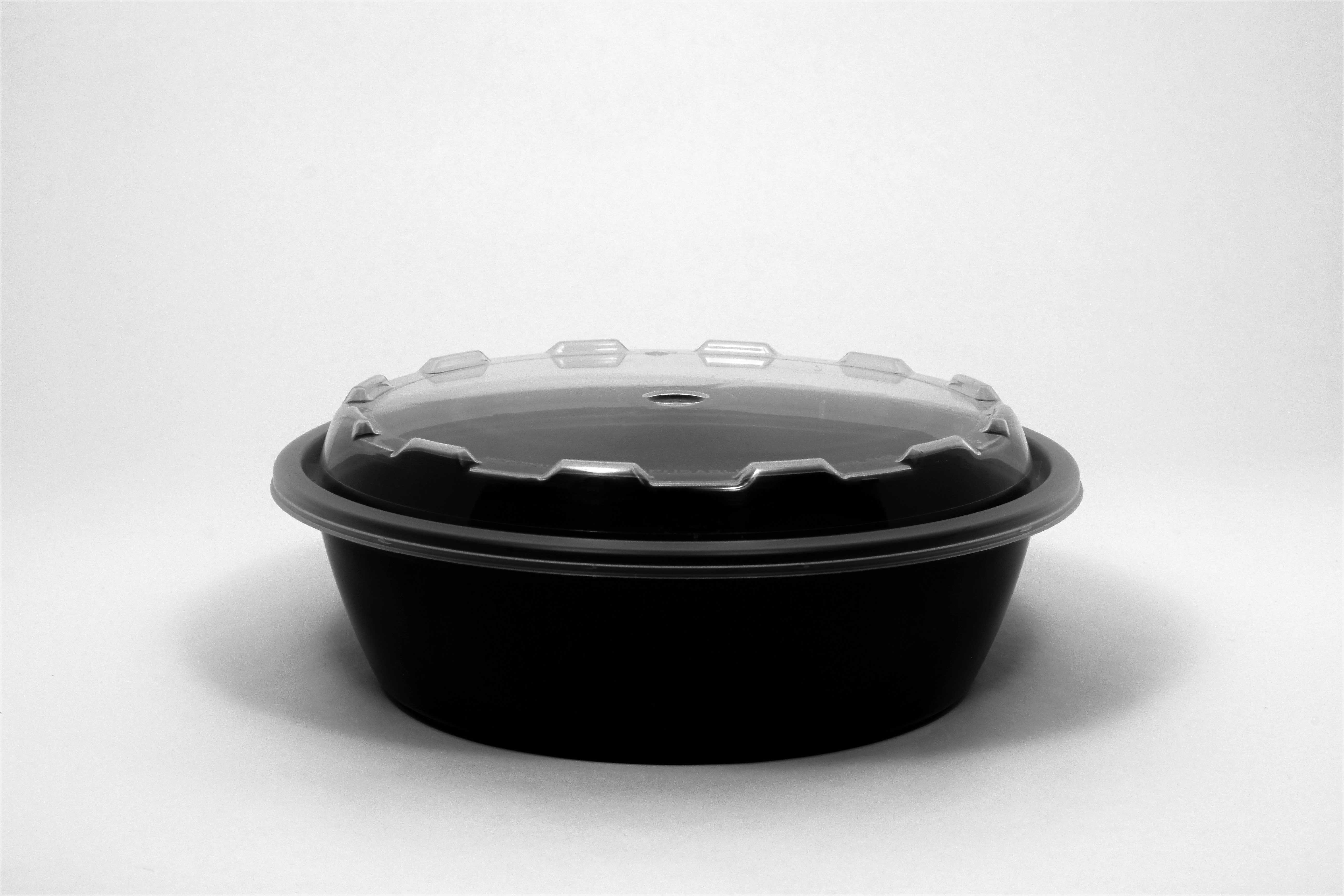 Cubeware Round Crown Plastic Reusable Microwavable Container with Clear ...
