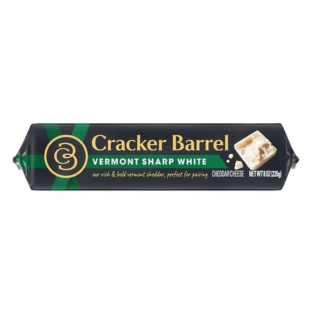 Cracker Barrel Vermont Sharp White Cheddar Cheese Chunks, 8 Ounce -- 12 ...