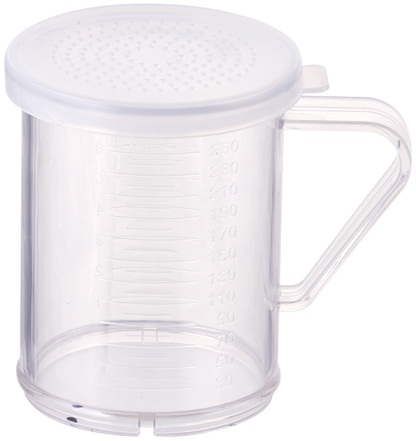 Winco Polycarbonate Dredge Set with 3 Clear Snap On Lid, 10 Ounce -- 48 ...