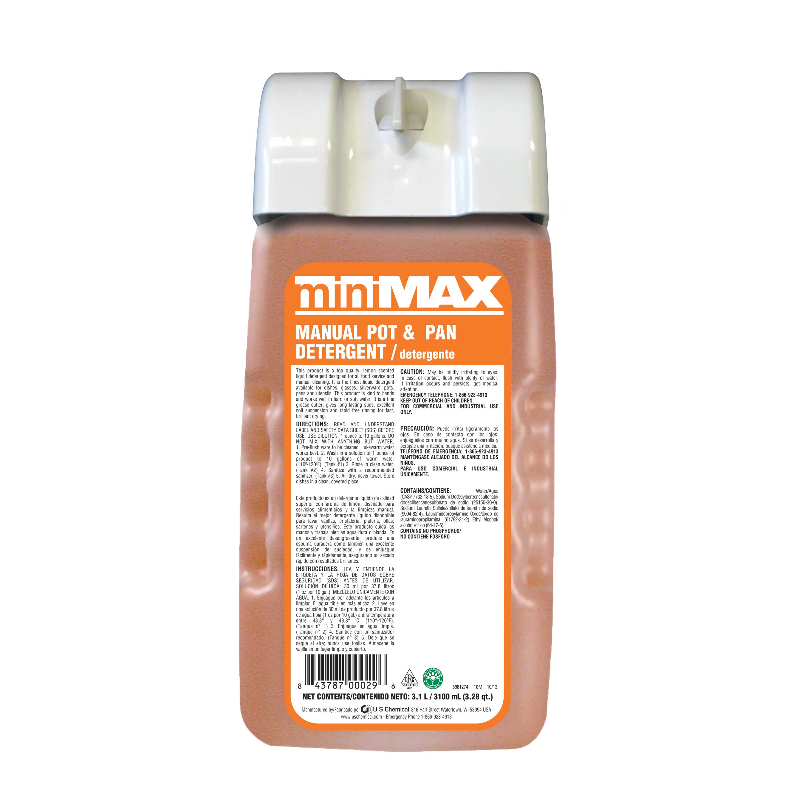 Minimax Pot and Pan Detergent, 3100 Milliliter -- 2 per case.