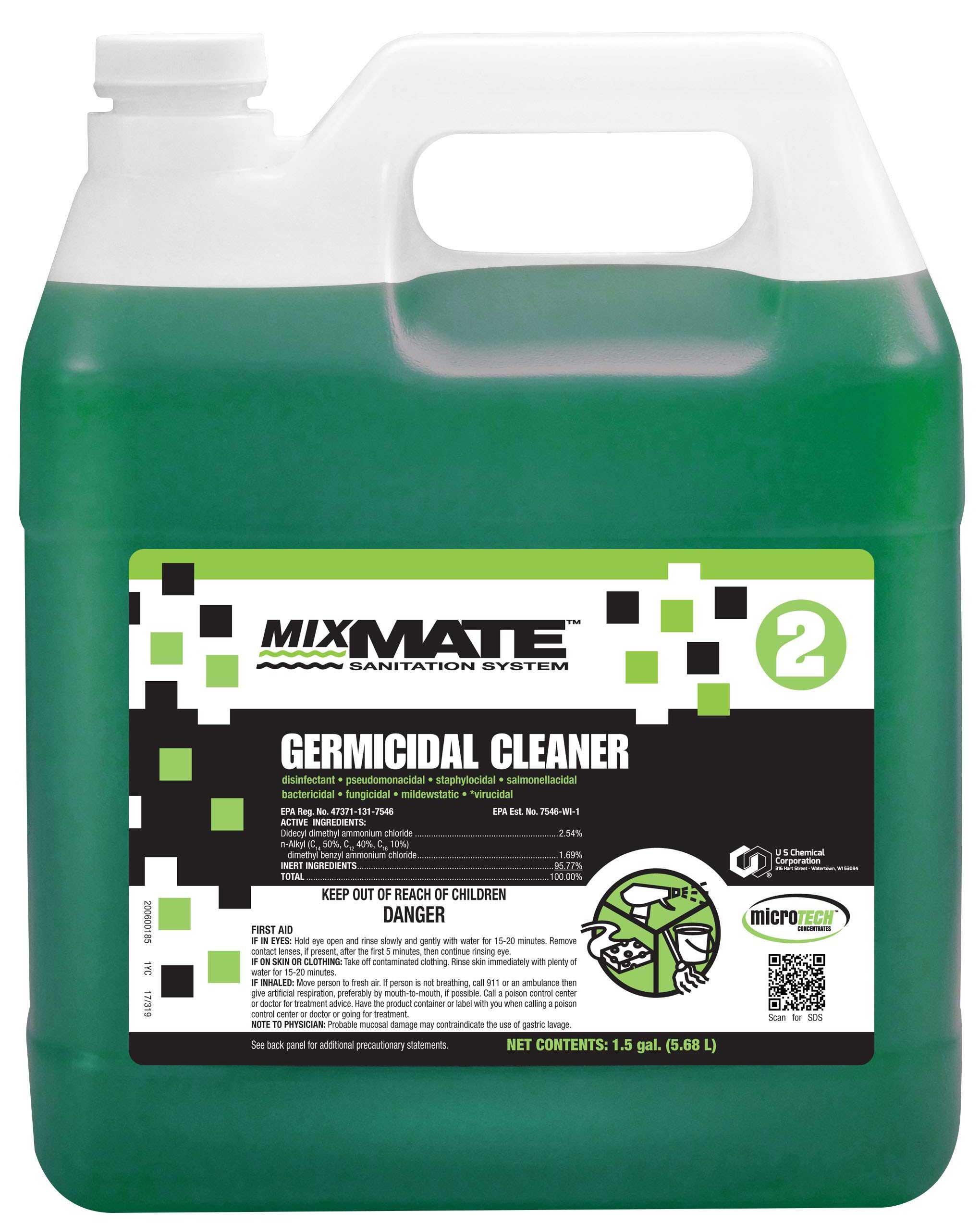 MicroTECH Mixmate Germicidal Cleaner, 1.5 Gallon.