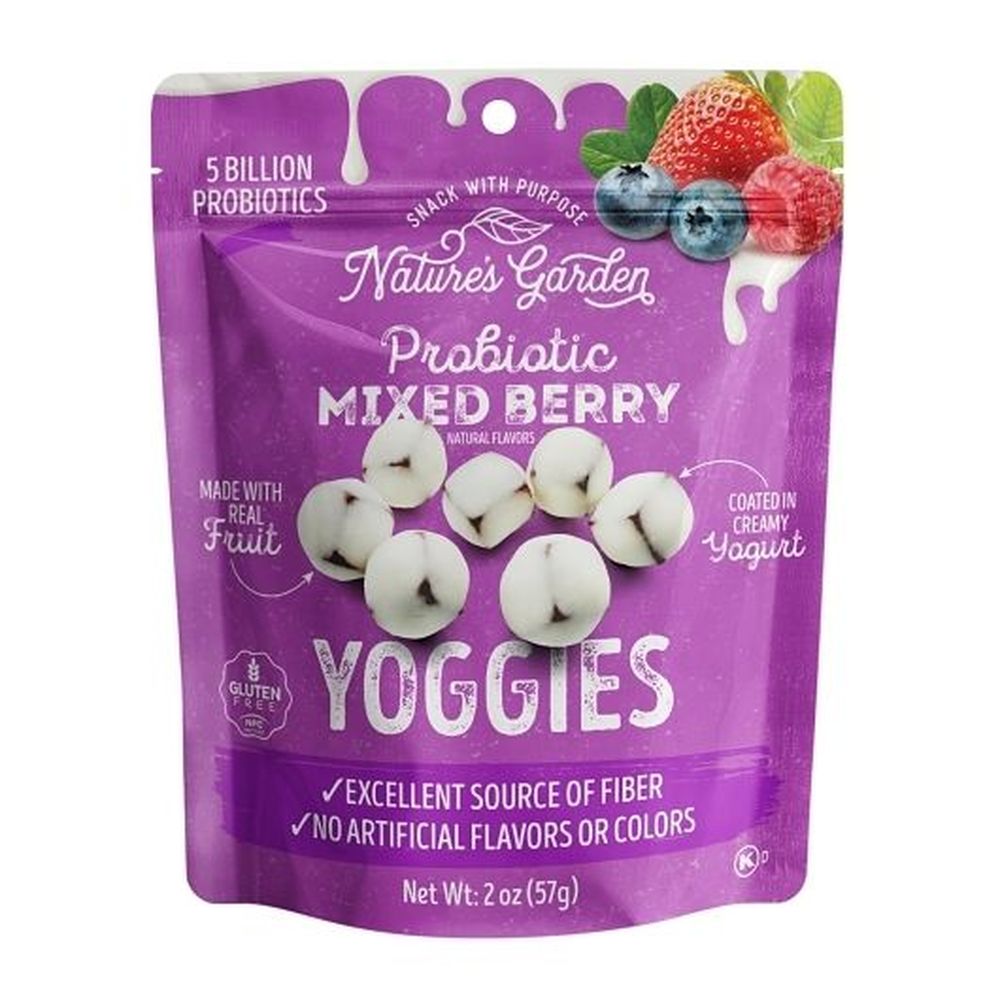Natures Garden Mixed Berry Probiotic Yoggies, 2 Ounce -- 12 per case