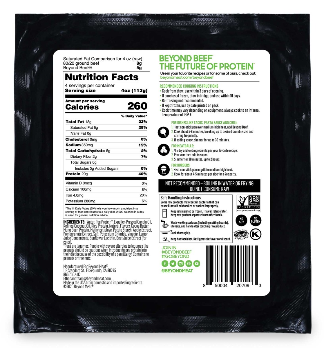 Beyond Meat Beyond Beef Plant Based Ground Beef Case | FoodServiceDirect
