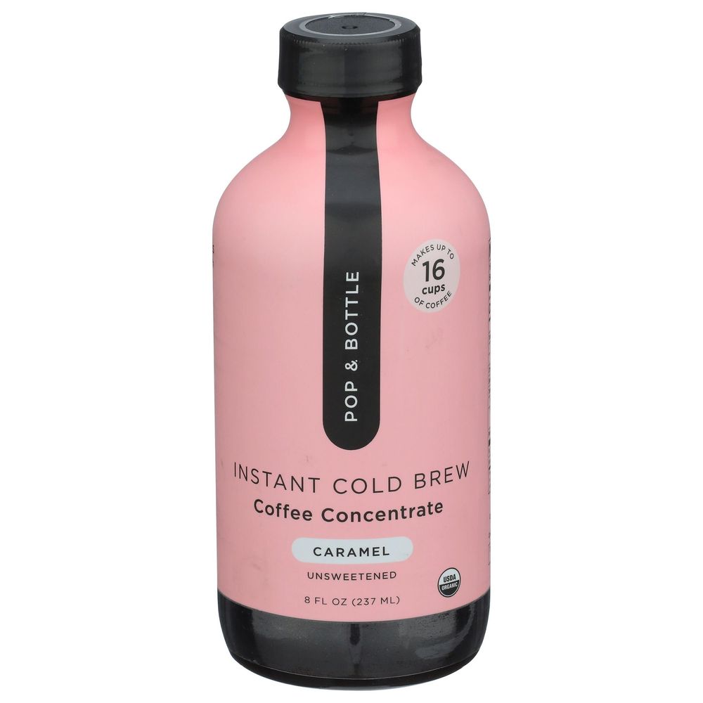 Pop and Bottle Organic Caramel Instant Cold Brew Super Coffee ...