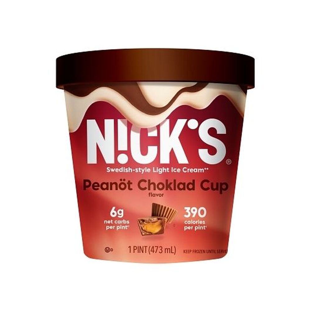 Nicks Peanot Choklad Cup Swedish-Style Ice Cream, 16 Fluid Ounce -- 8 ...