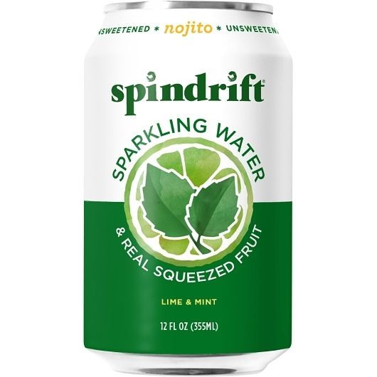 Spindrift Nojito Lime and Mint Sparkling Water, 12 Fluid Ounce -- 24 per case