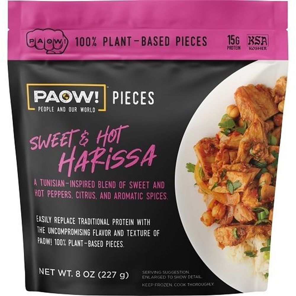 Future Foods Paow Sweet and Hot Harissa Plant-Based Protein Pieces, 8 ...